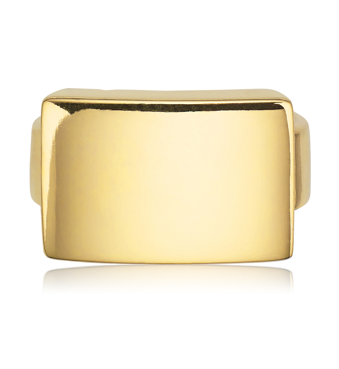 Linear Large Plain Ring in 18ct Gold Vermeil on Sterling Silver ...