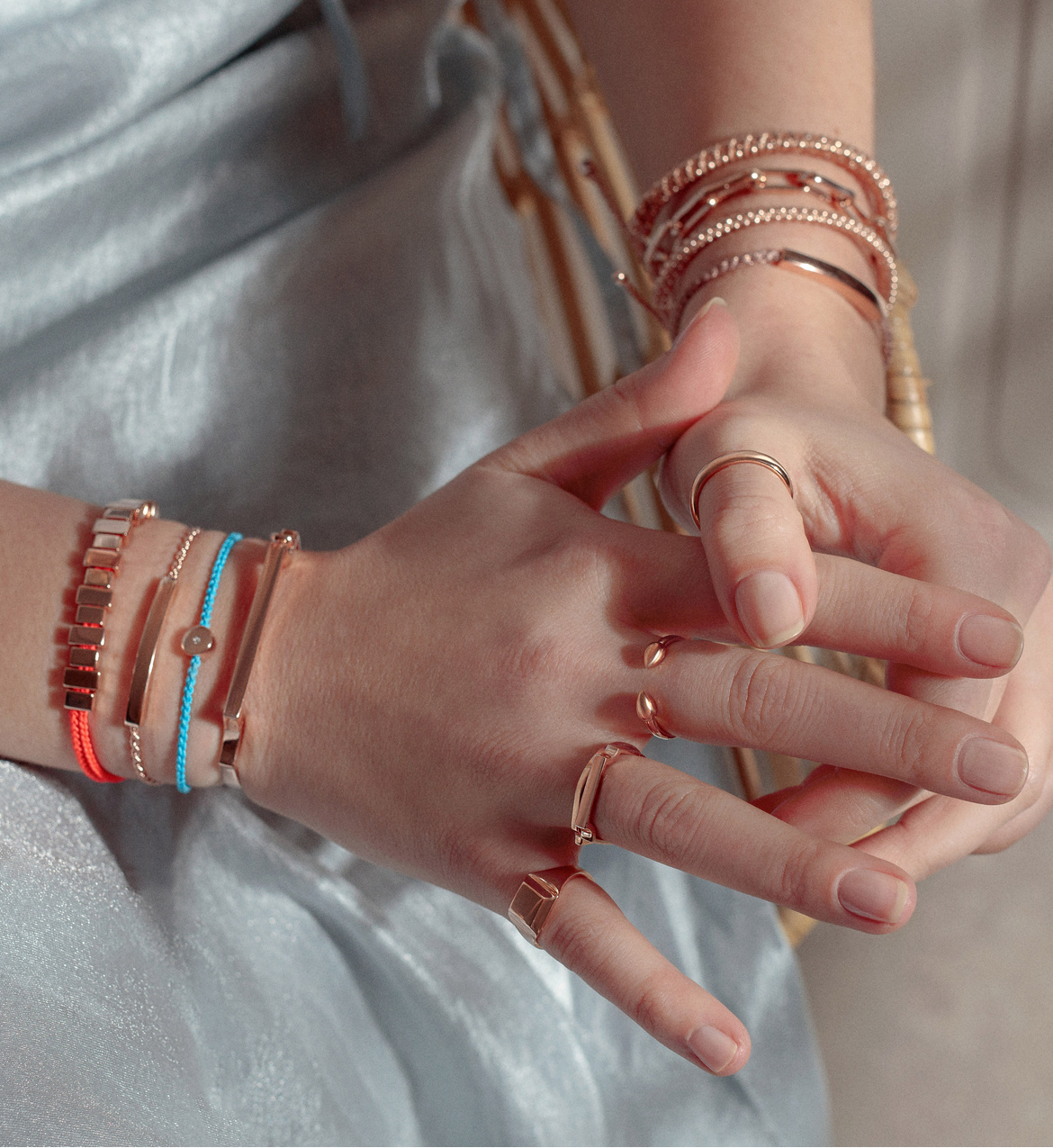 Fiji Bud Stacking Ring in 18k Rose Gold Vermeil On Sterling Silver ...