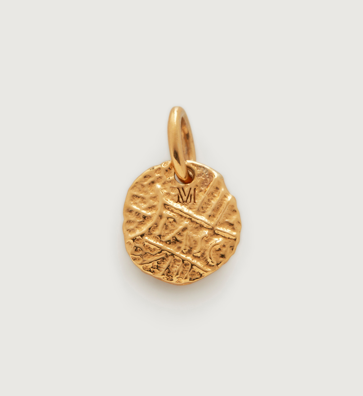 Siren Small Coin Pendant Charm in 18ct Gold Vermeil On Sterling Silver ...