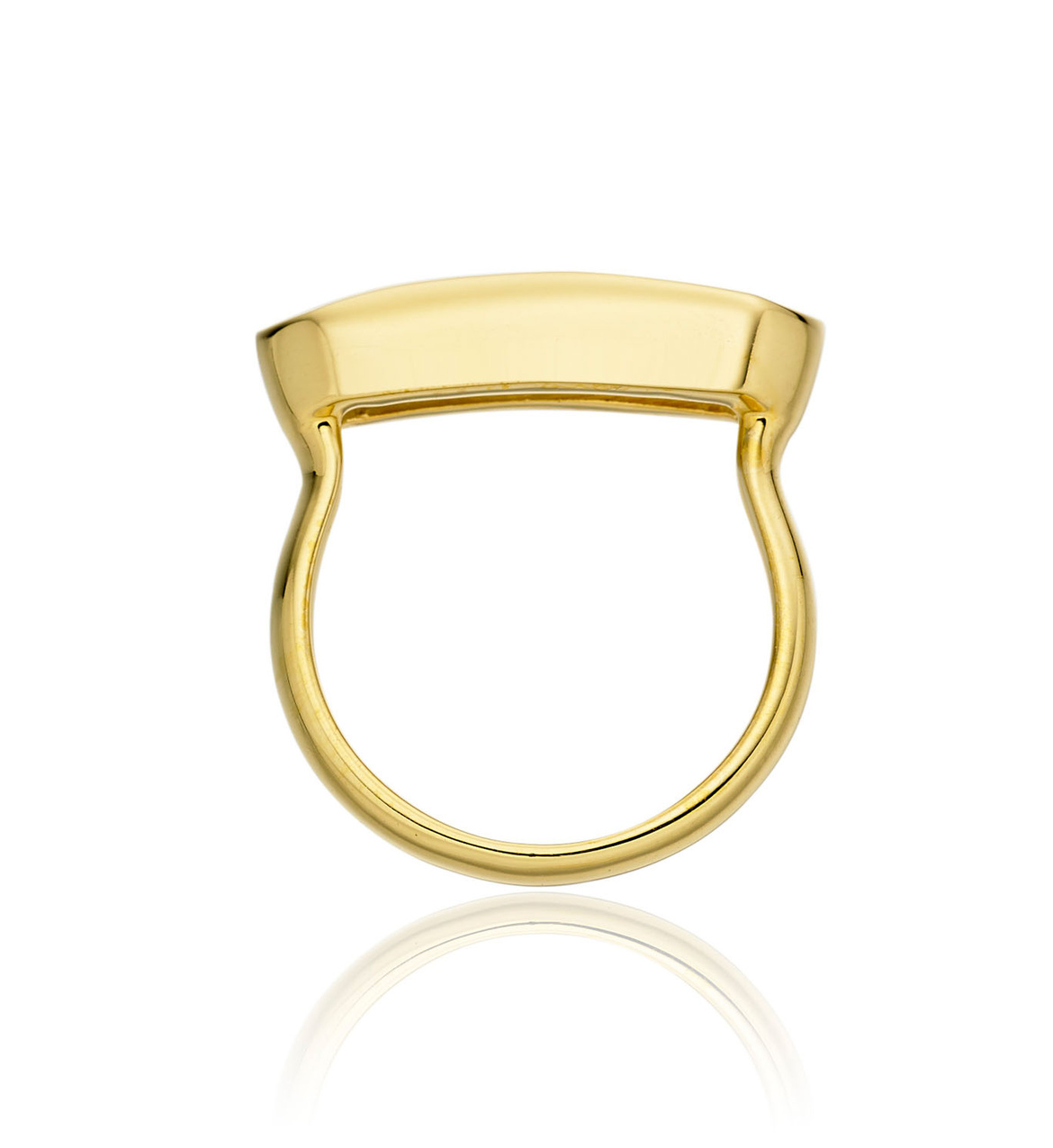 Baja Ring in 18k Gold Vermeil on Sterling Silver and Green Onyx ...