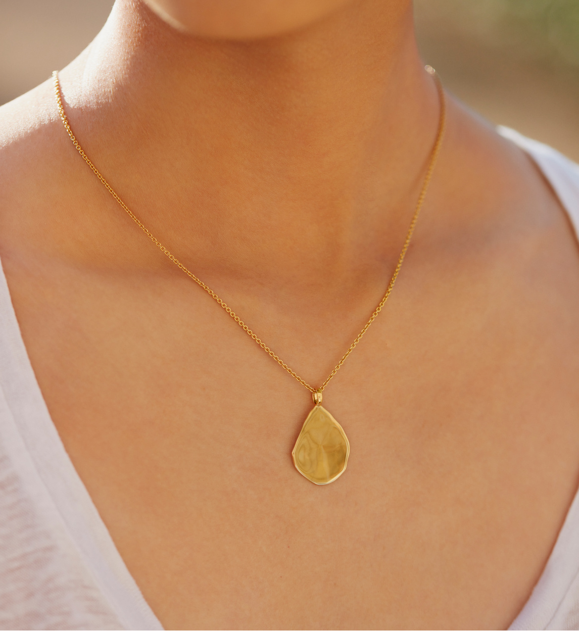 Siren Teardrop Pendant Charm in 18ct Gold Vermeil on Sterling Silver ...