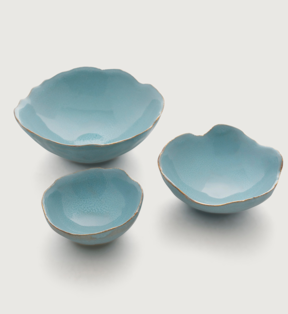 Nesting Dishes in Ceramic - Blue | Jewellery by Monica Vinader