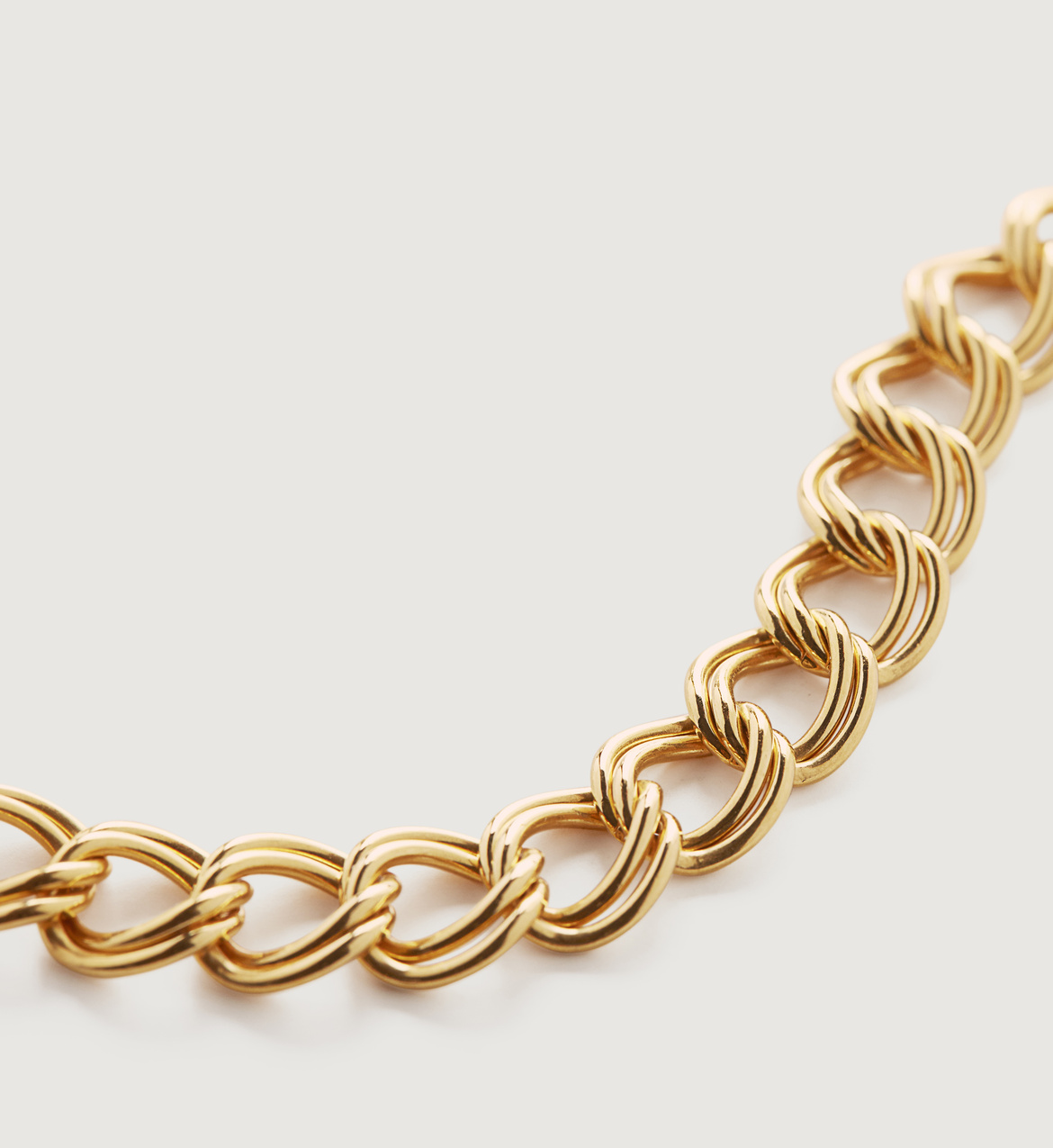Groove Curb Chain Necklace 48cm/19' in 18k Gold Vermeil on Sterling ...
