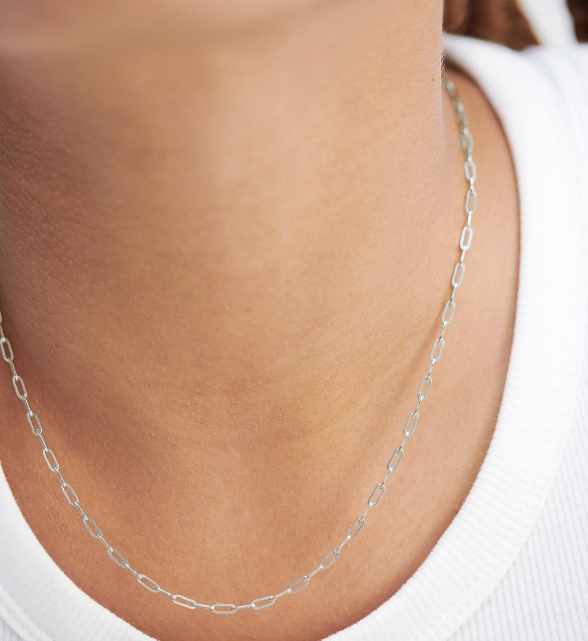 Paperclip Chain Necklace 18' in Sterling Silver | Jewellery by Monica ...