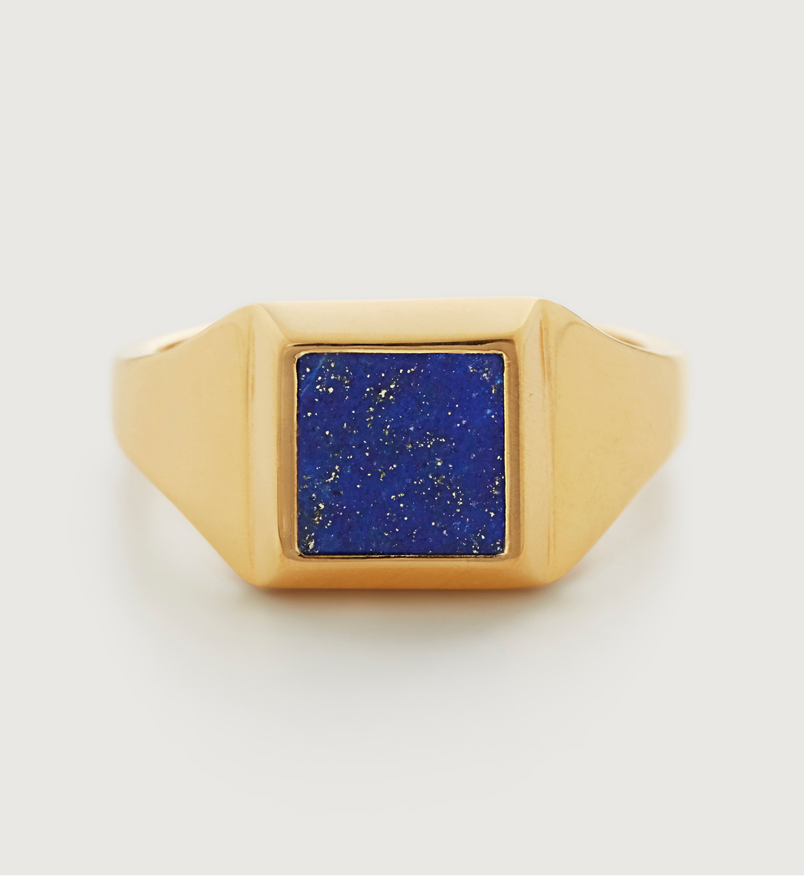 Signature Signet Gemstone Ring in 18ct Gold Vermeil on Sterling Silver ...