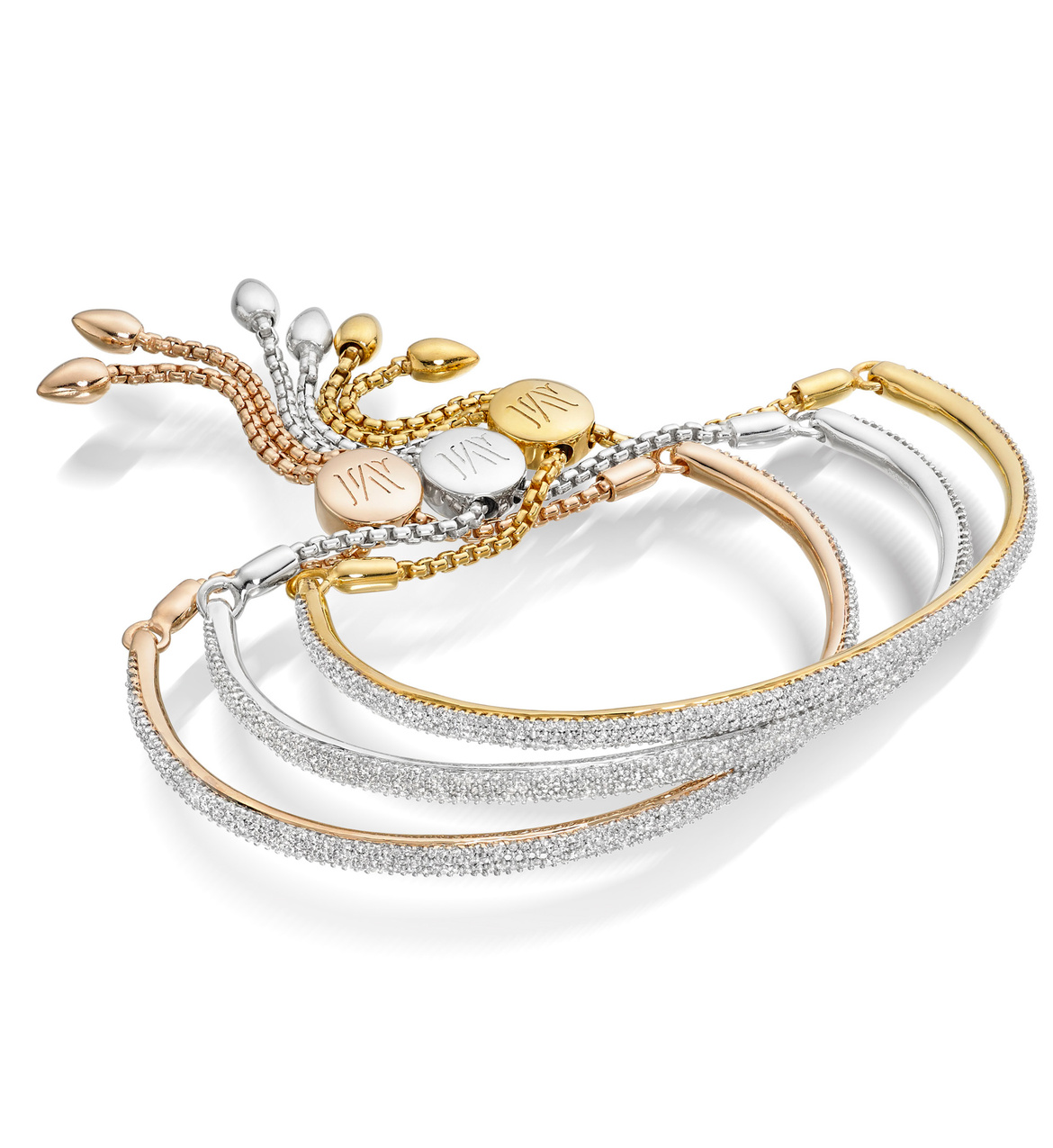 Fiji Diamond Bar Bracelet in 18ct Rose Gold Vermeil On Sterling Silver ...