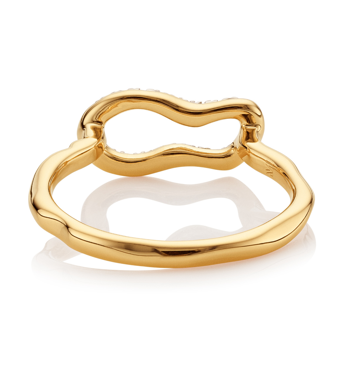Riva Mini Pod Ring in 18k Gold Vermeil on Sterling Silver and Diamond ...