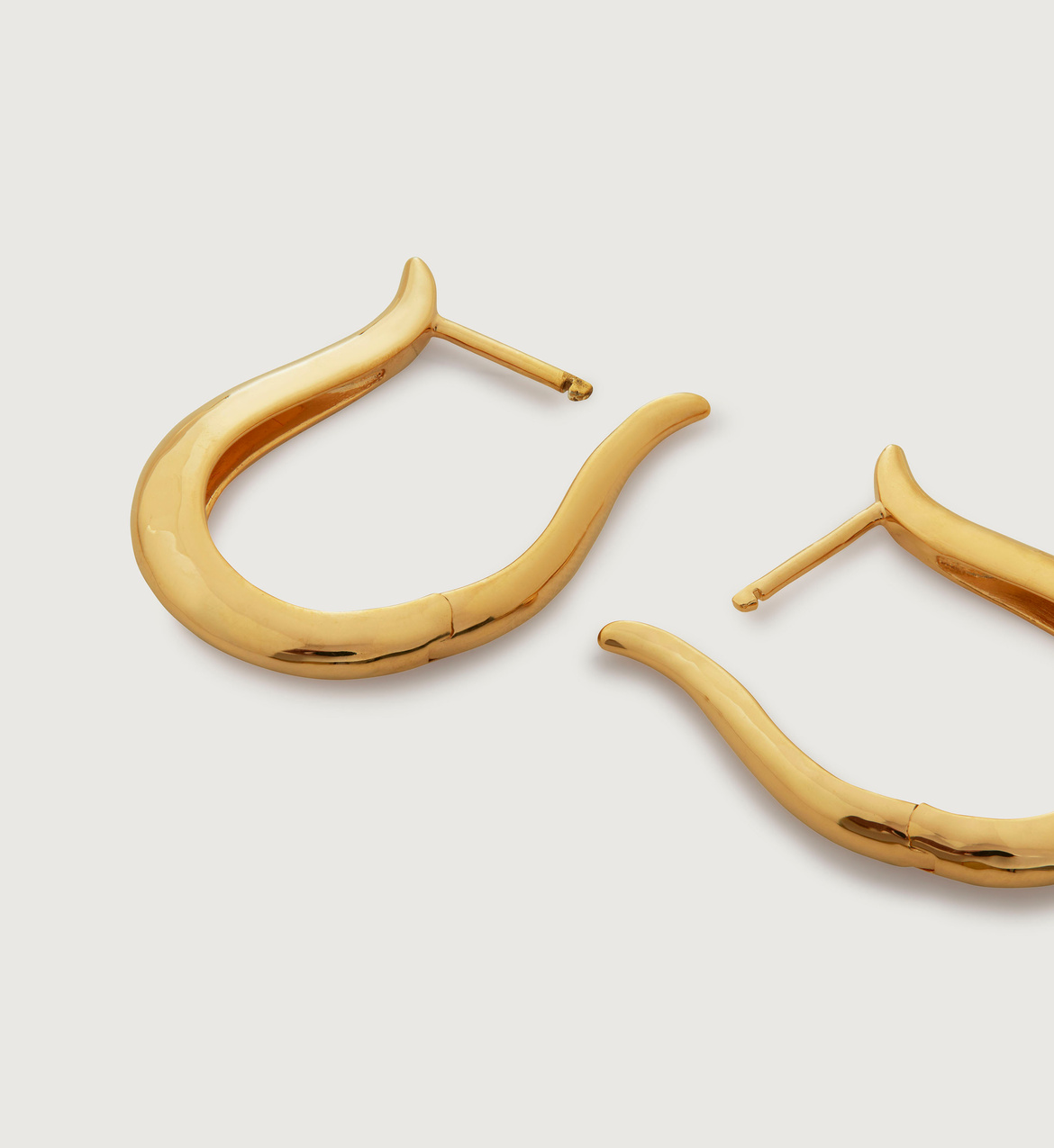 Deia Lyre Medium Hoop Earrings in 18k Gold Vermeil on Sterling Silver | Jewellery by Monica Vinader
