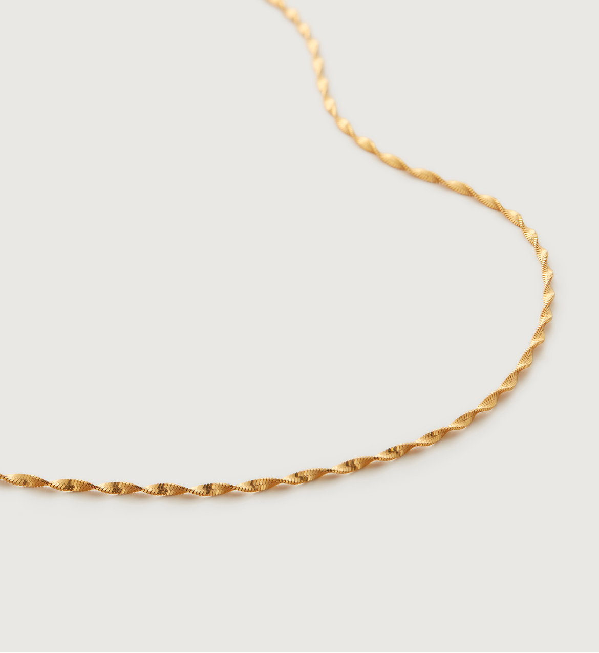 Disco Chain Necklace Adjustable 46-51/18-20' in 18k Gold Vermeil on ...