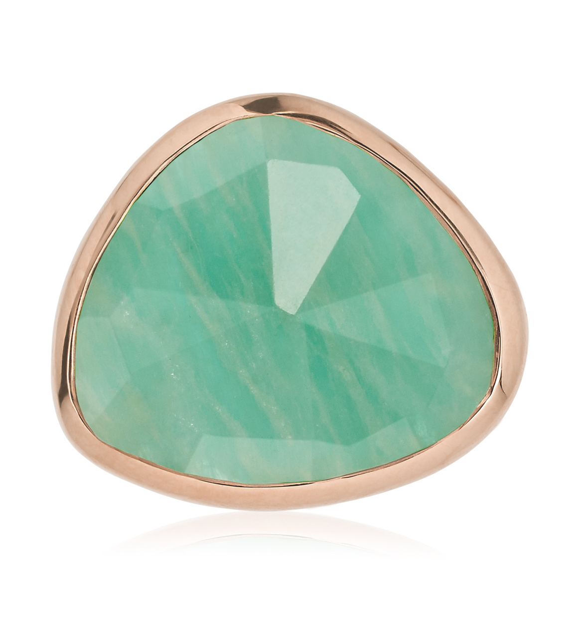 Siren Ring in 18ct Rose Gold Vermeil on Sterling Silver and Amazonite ...