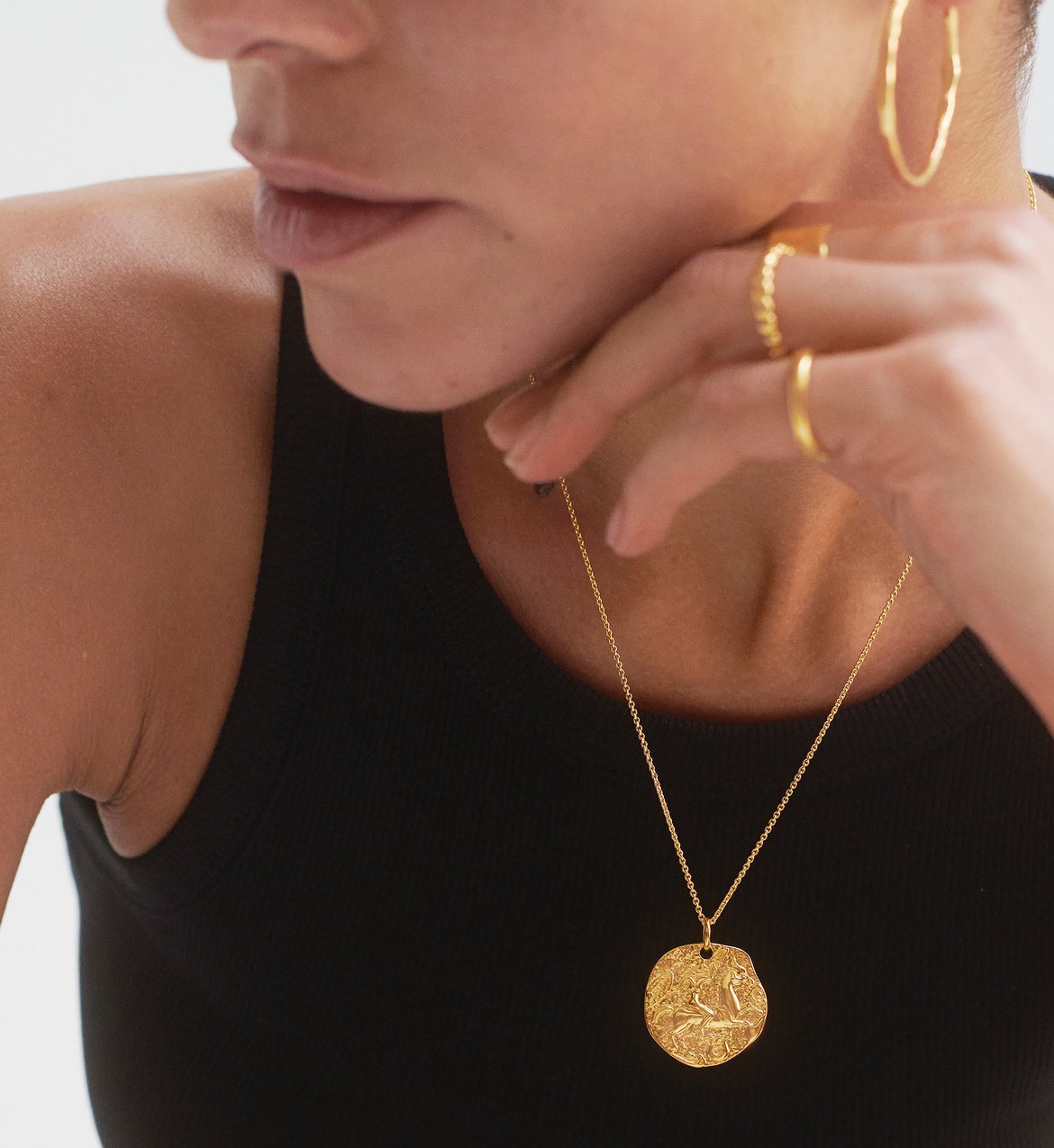Goddess Coin Fine Chain Necklace | Jewellery Sets | Monica Vinader