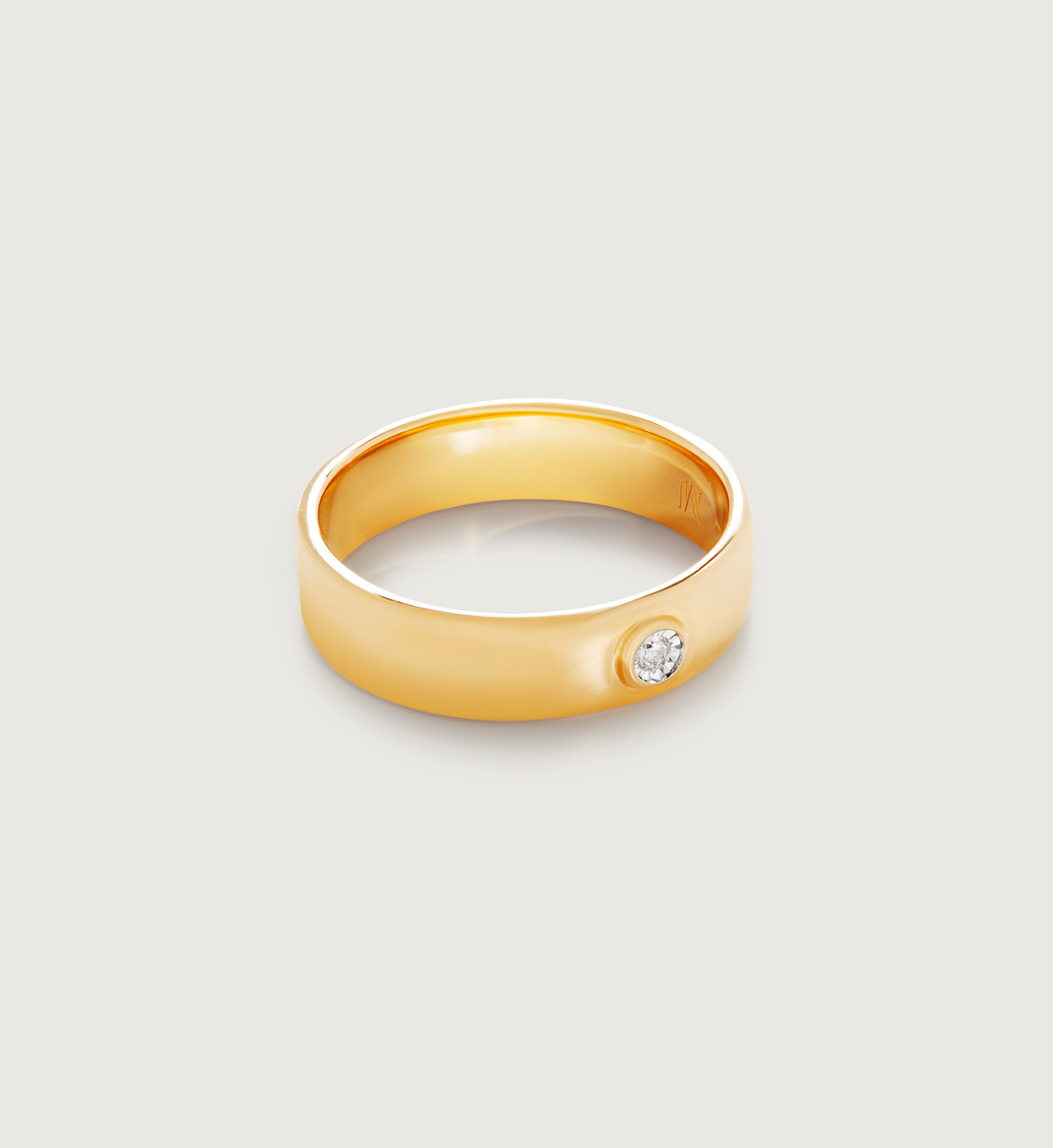 Diamond Essential Band Ring in 18k Gold Vermeil on Sterling Silver and ...
