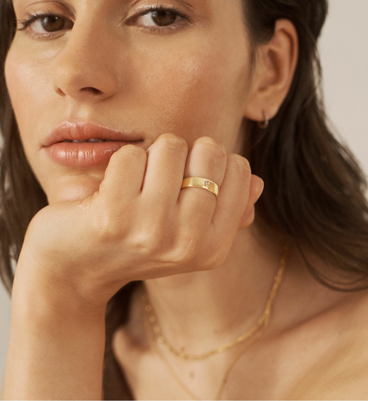 Diamond Essential Band Ring in 18k Gold Vermeil on Sterling Silver and ...