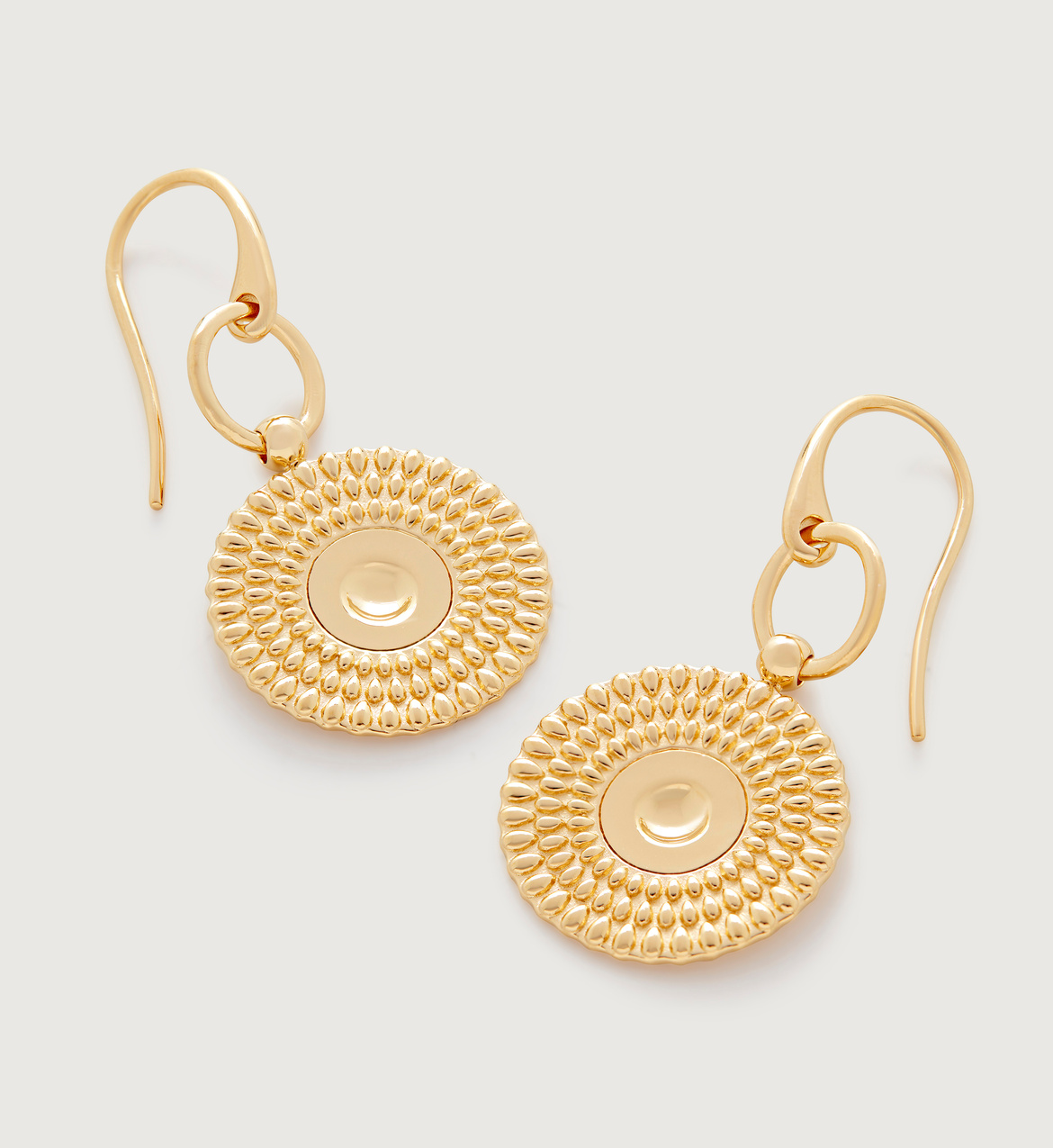 Juno Disc Earrings in 18ct Gold Vermeil on Sterling Silver | Jewellery ...