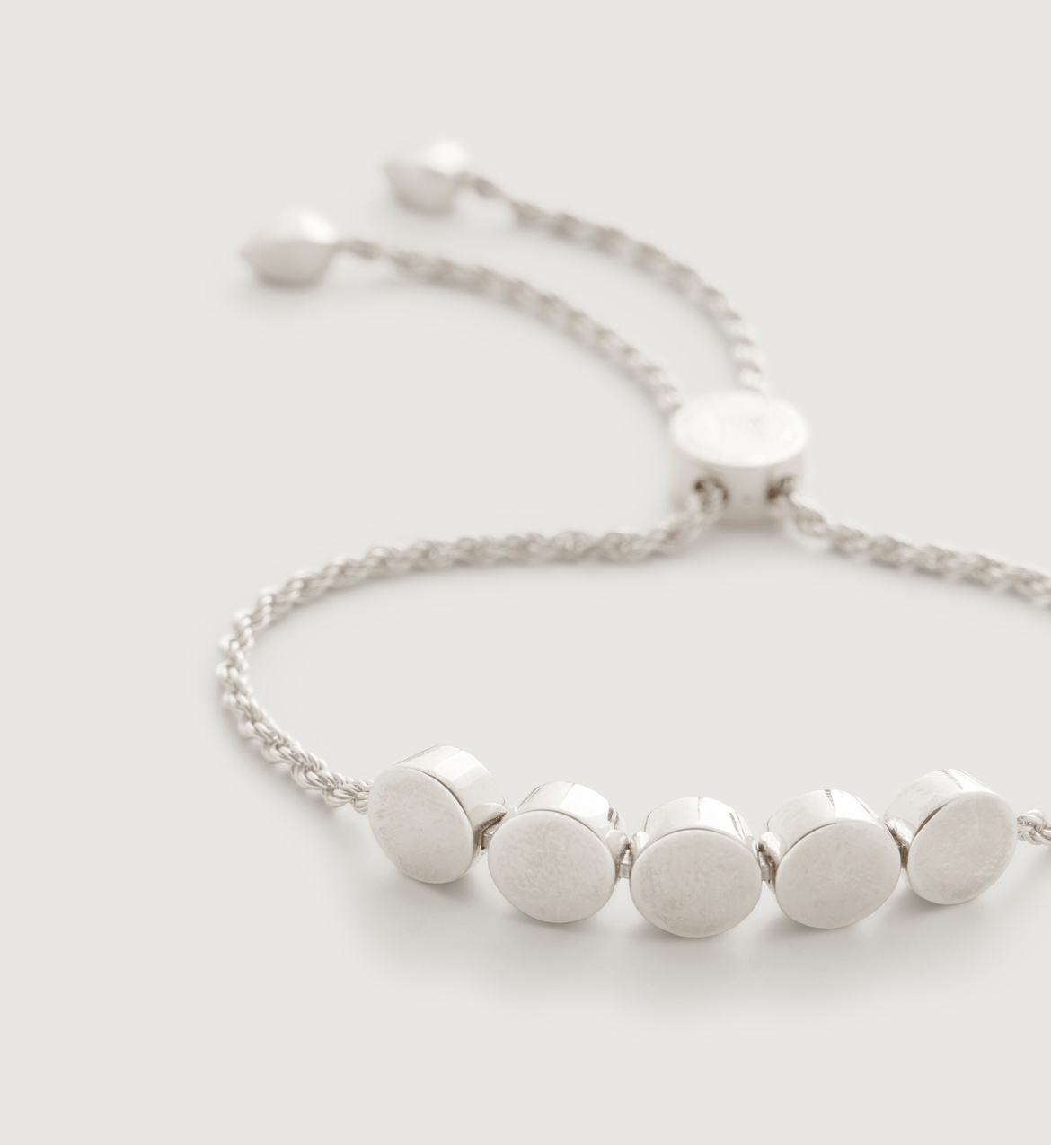 Linear Bead Friendship Chain Bracelet in Sterling Silver | Jewellery by ...