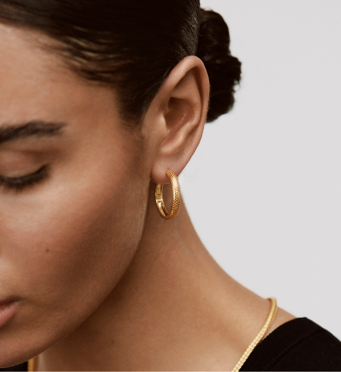 Heirloom Medium Hoop Earrings in 18k Gold Vermeil on Sterling Silver ...