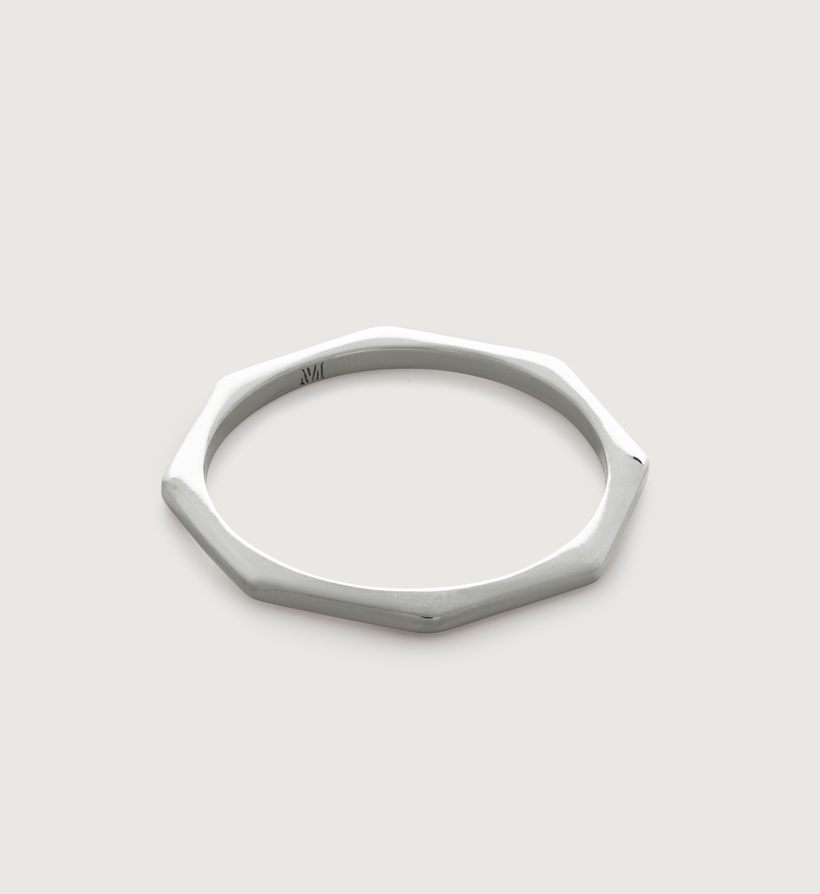 Octagon Stacking Ring in Sterling Silver | Jewellery by Monica Vinader