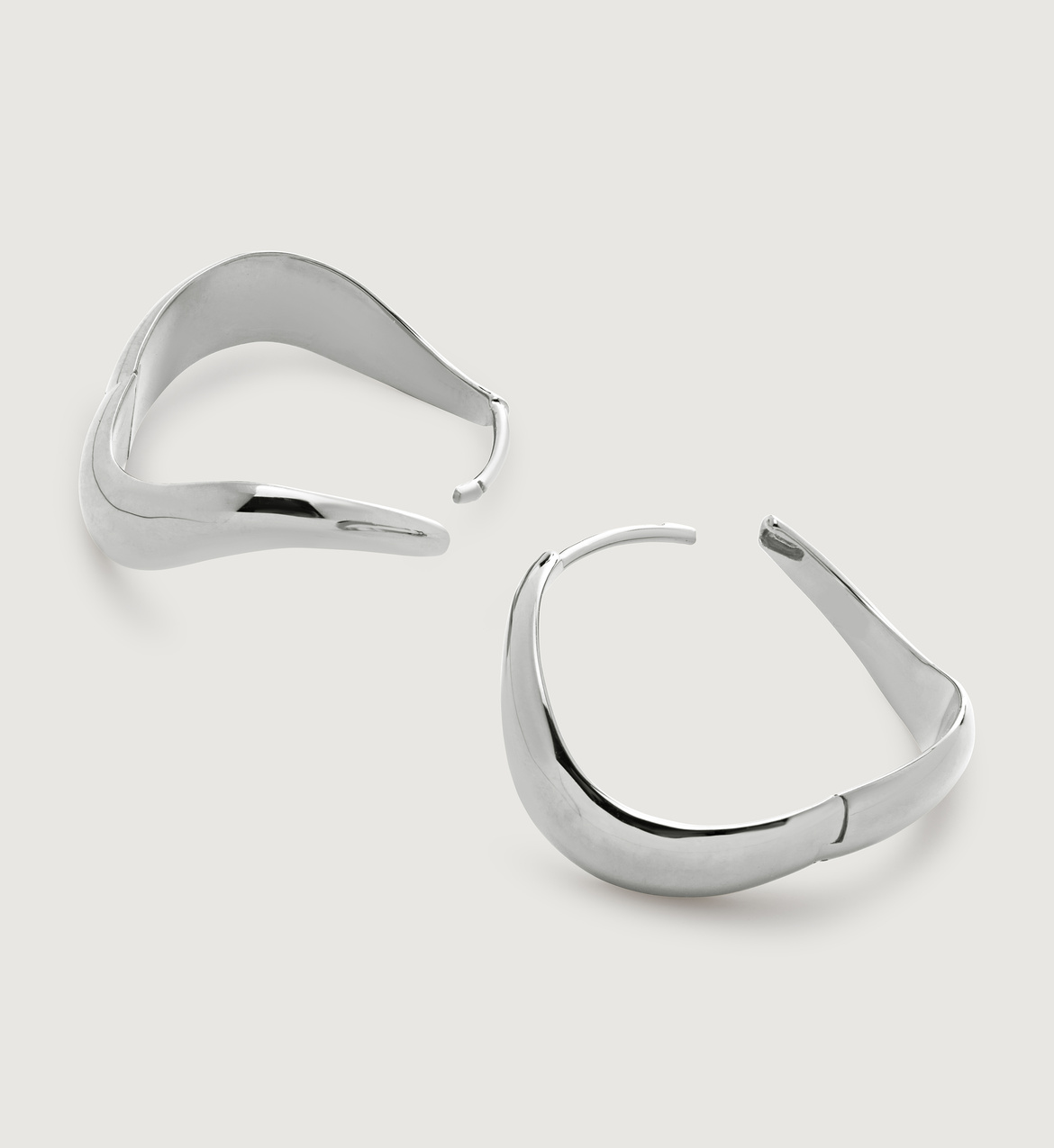 Swirl Medium Hoop Earrings in Sterling Silver | Jewellery by Monica Vinader