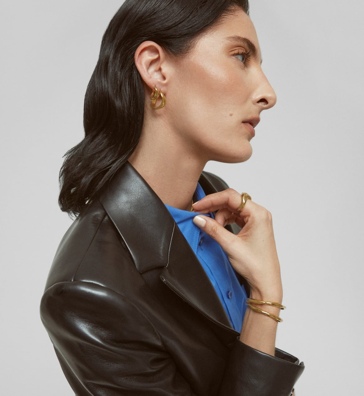 Swirl Medium Hoop Earrings in 18k Gold Vermeil on Sterling Silver ...