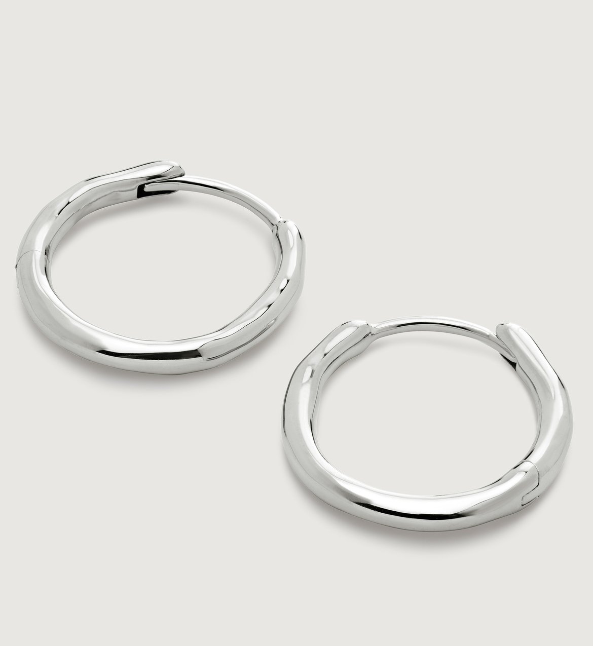 Siren Muse Small Hoop Earrings in Sterling Silver | Jewellery by Monica ...