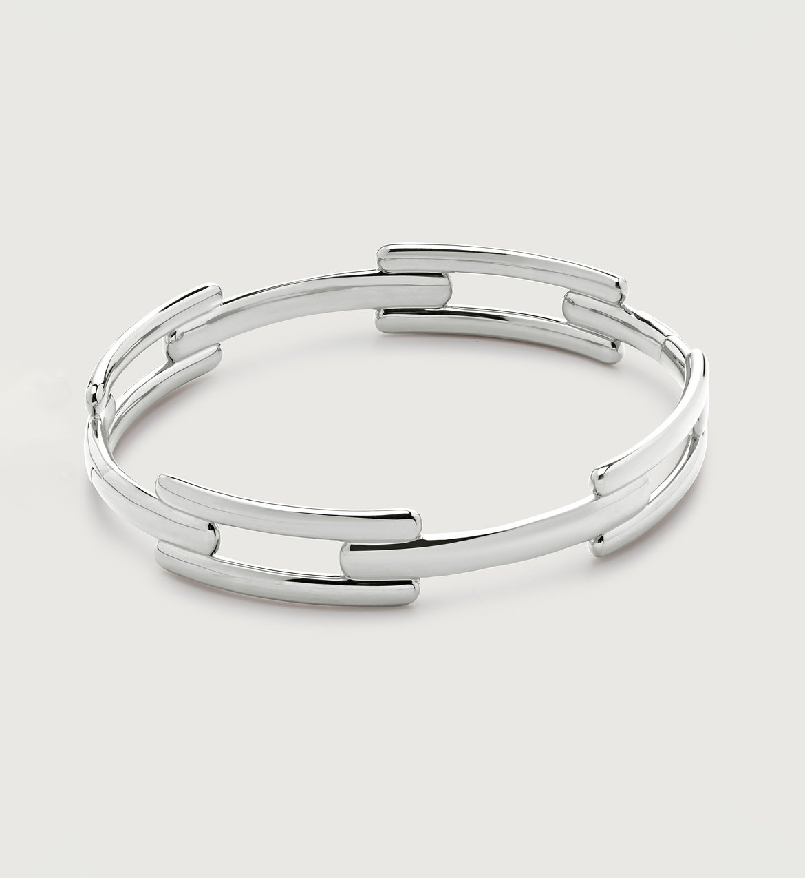 Signature Link Bangle in Sterling Silver | Jewellery by Monica Vinader