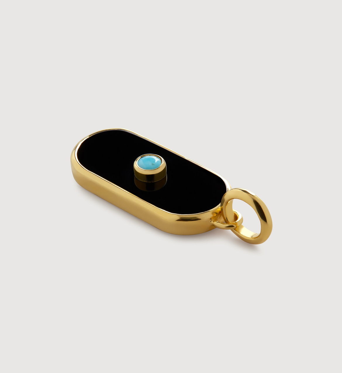 Gemstone Tablet Pendant Charm in 18k Gold Vermeil on Sterling Silver ...