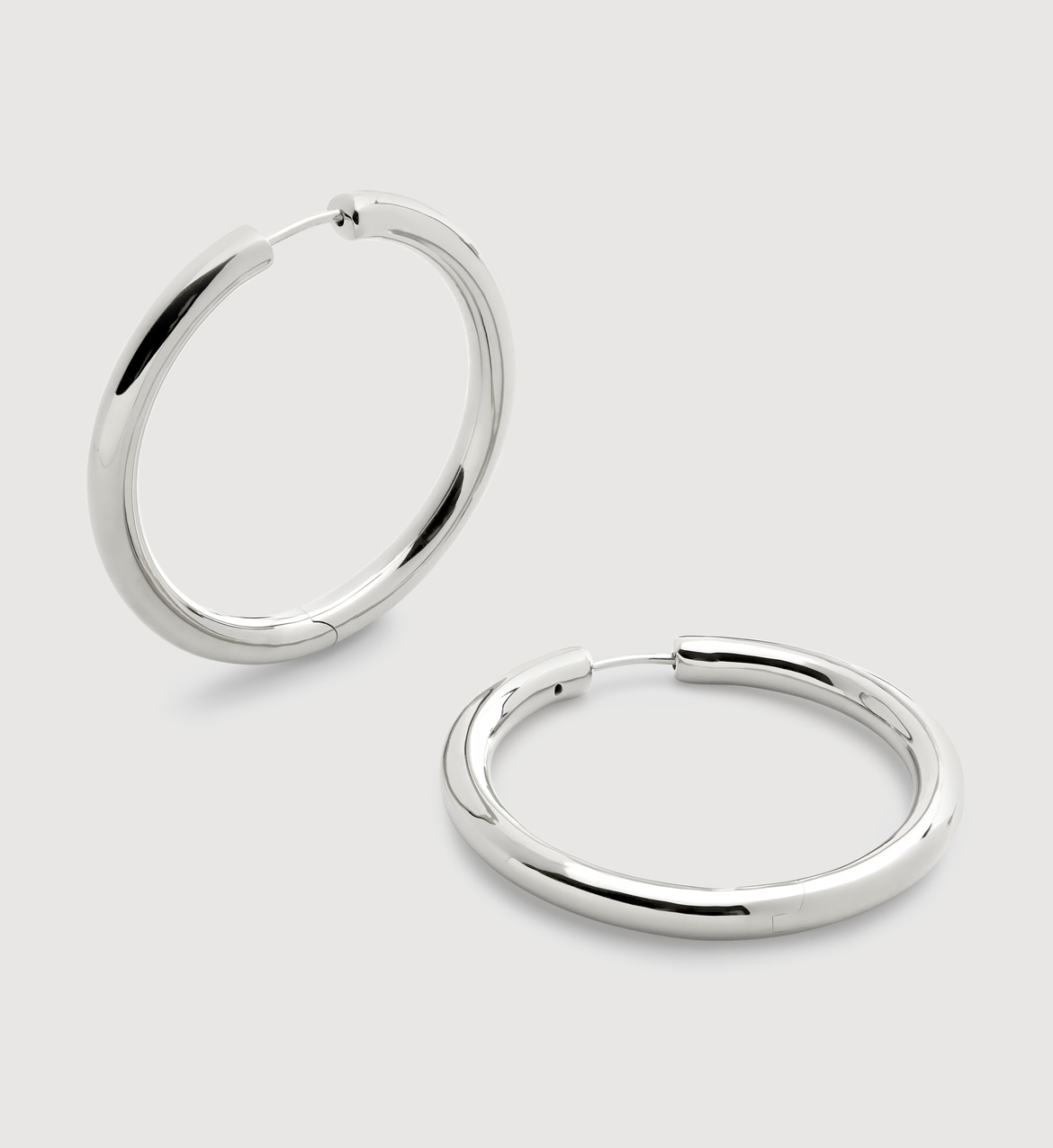Essential Click Large Hoop Earrings in Sterling Silver | Jewellery by ...