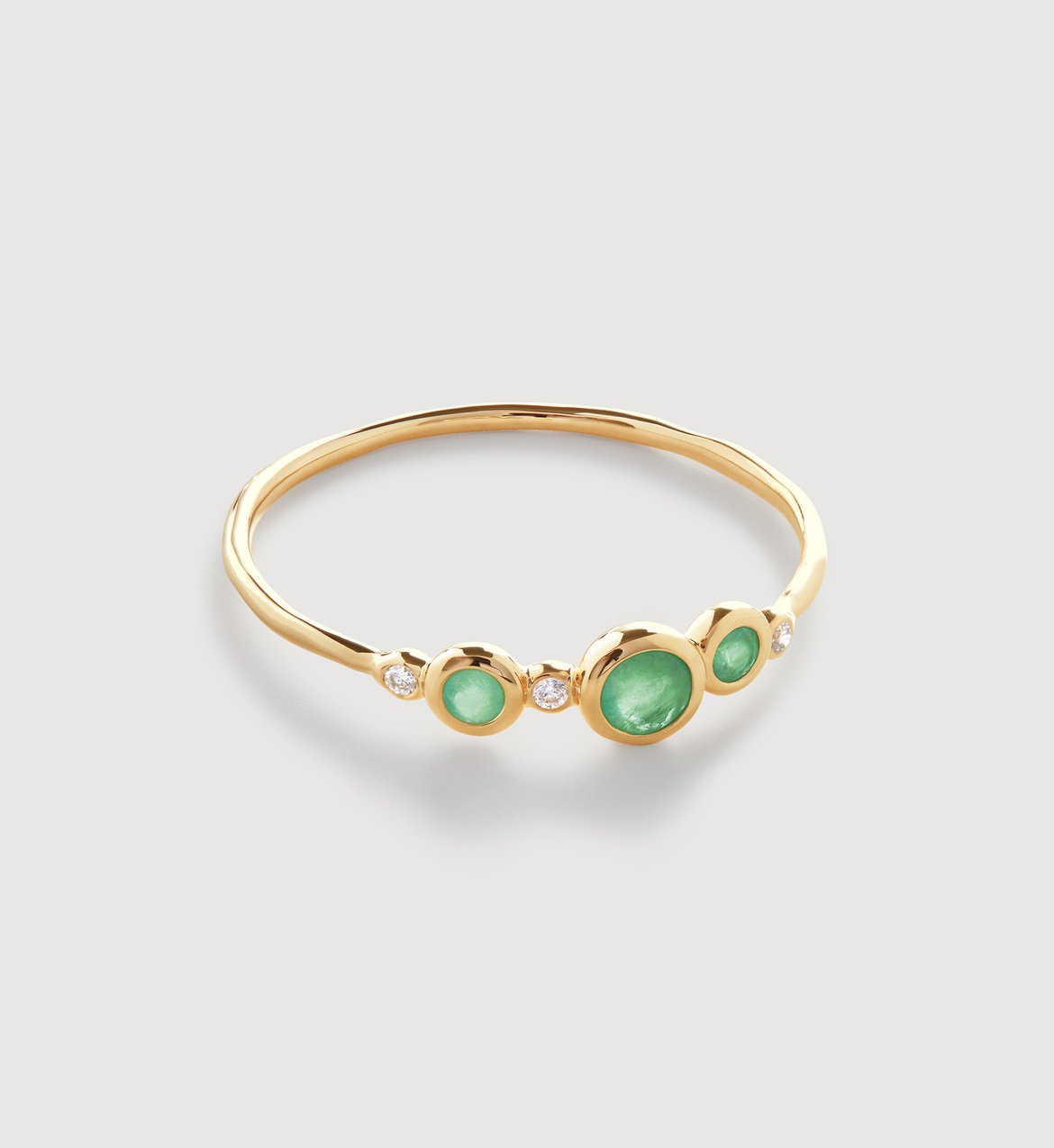 Lab Grown Diamond Siren Gemstone Cluster Ring in 14k Solid Gold and ...