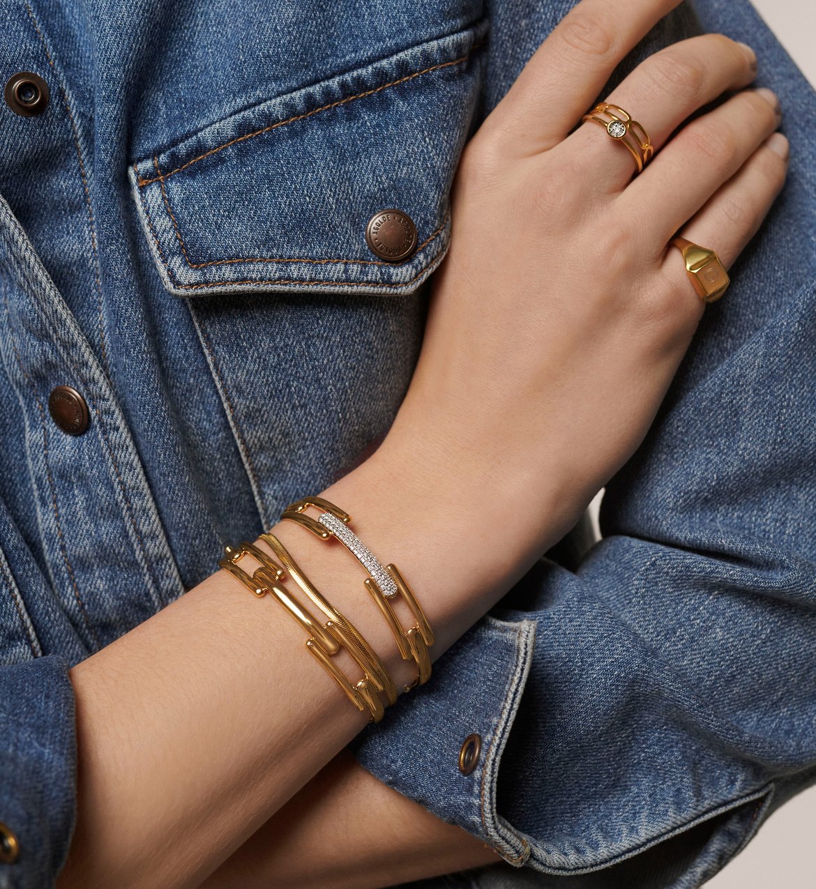 Signature Link Pavé Diamond Bangle in 18k Gold Vermeil on Sterling ...