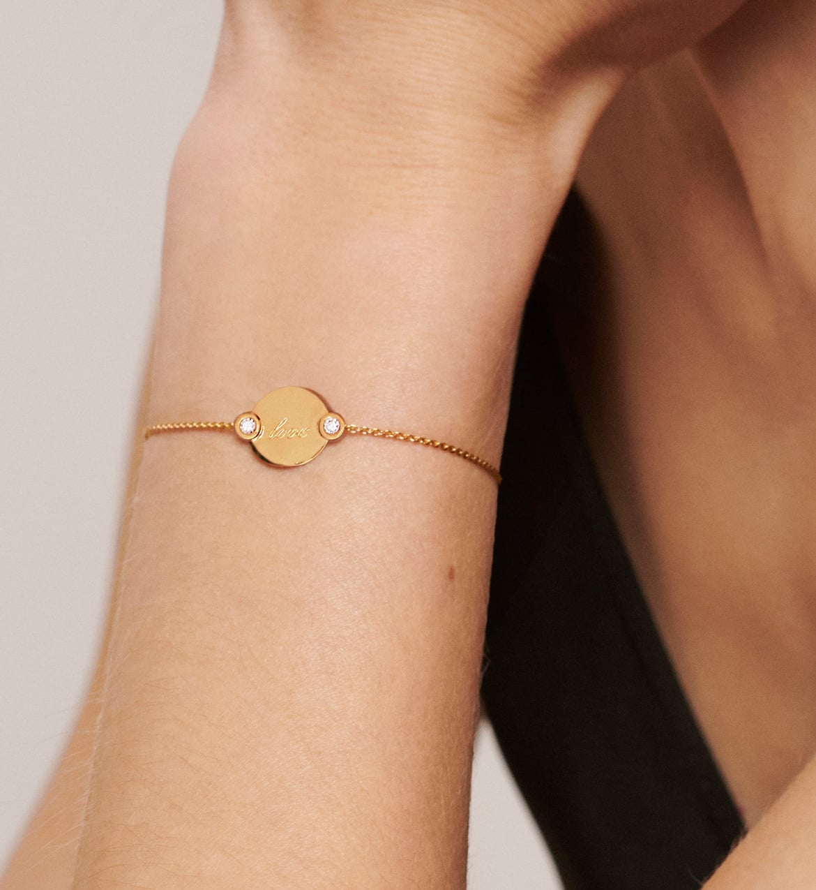 Diamond Round Chain Bracelet in 18k Gold Vermeil on Sterling Silver and ...
