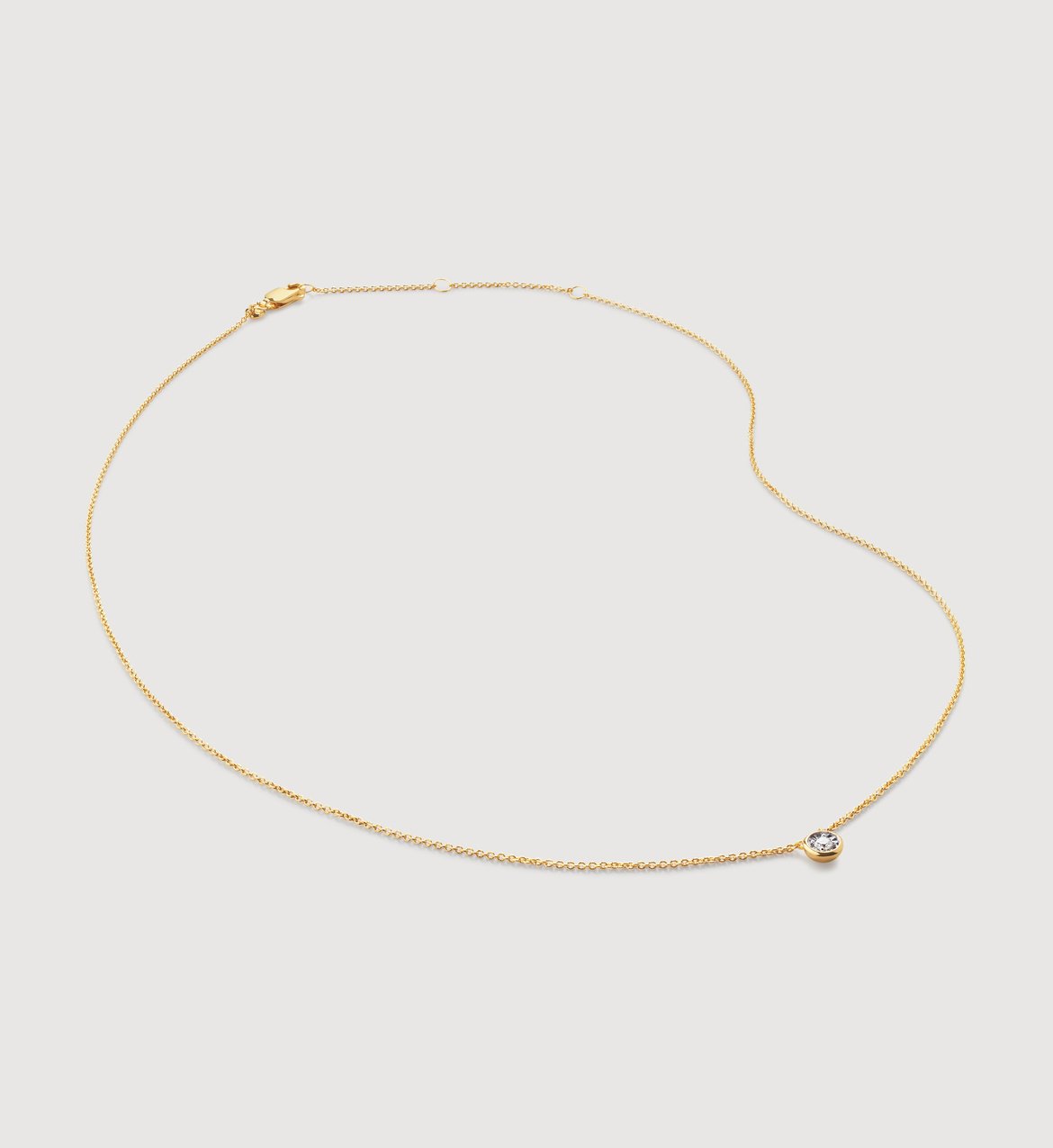 Lab Grown Diamond Essentials Necklace Adjustable 41-46cm/16-18' in 18k ...