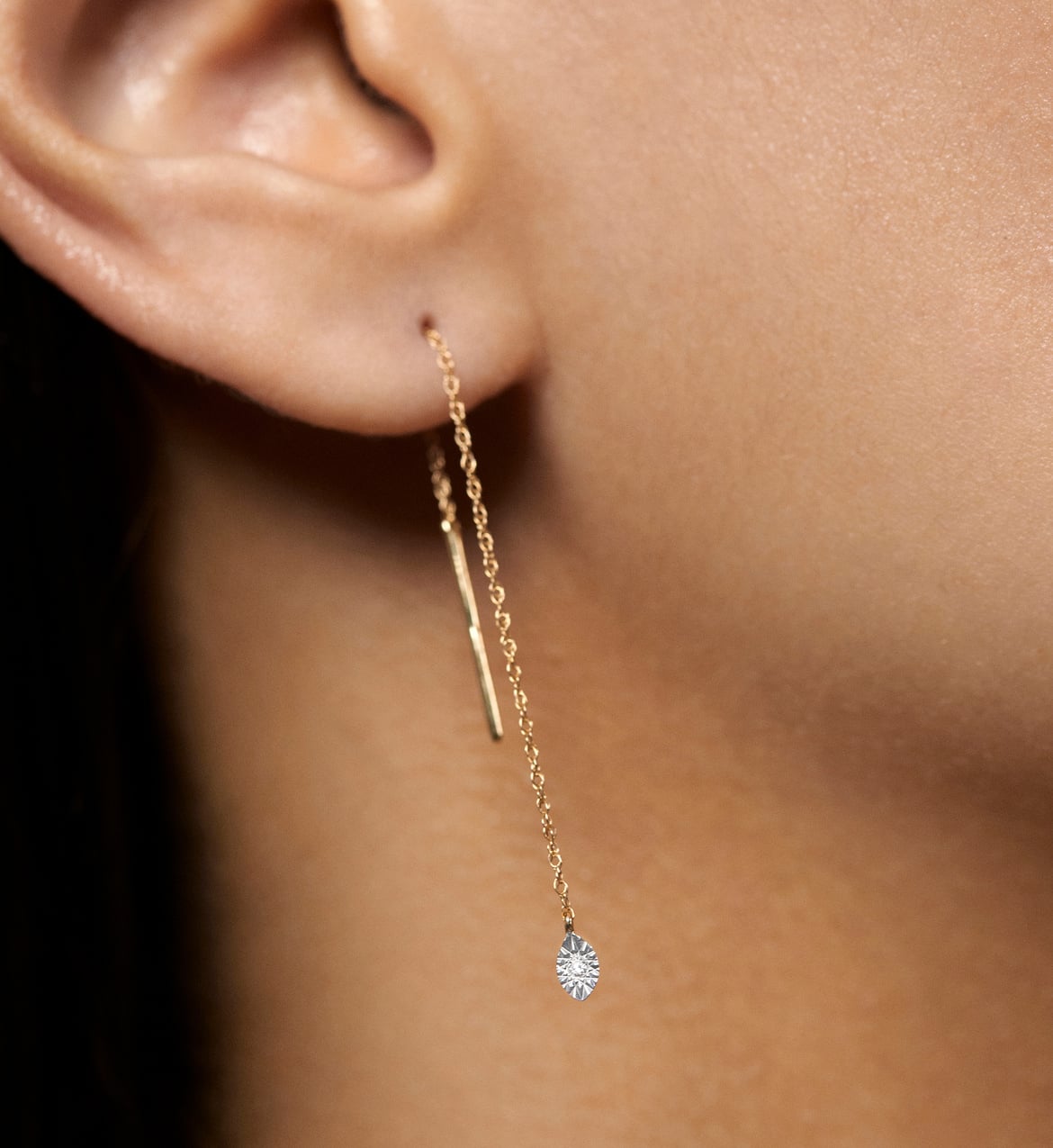 Surprising 14k Gold Threader Earrings Images