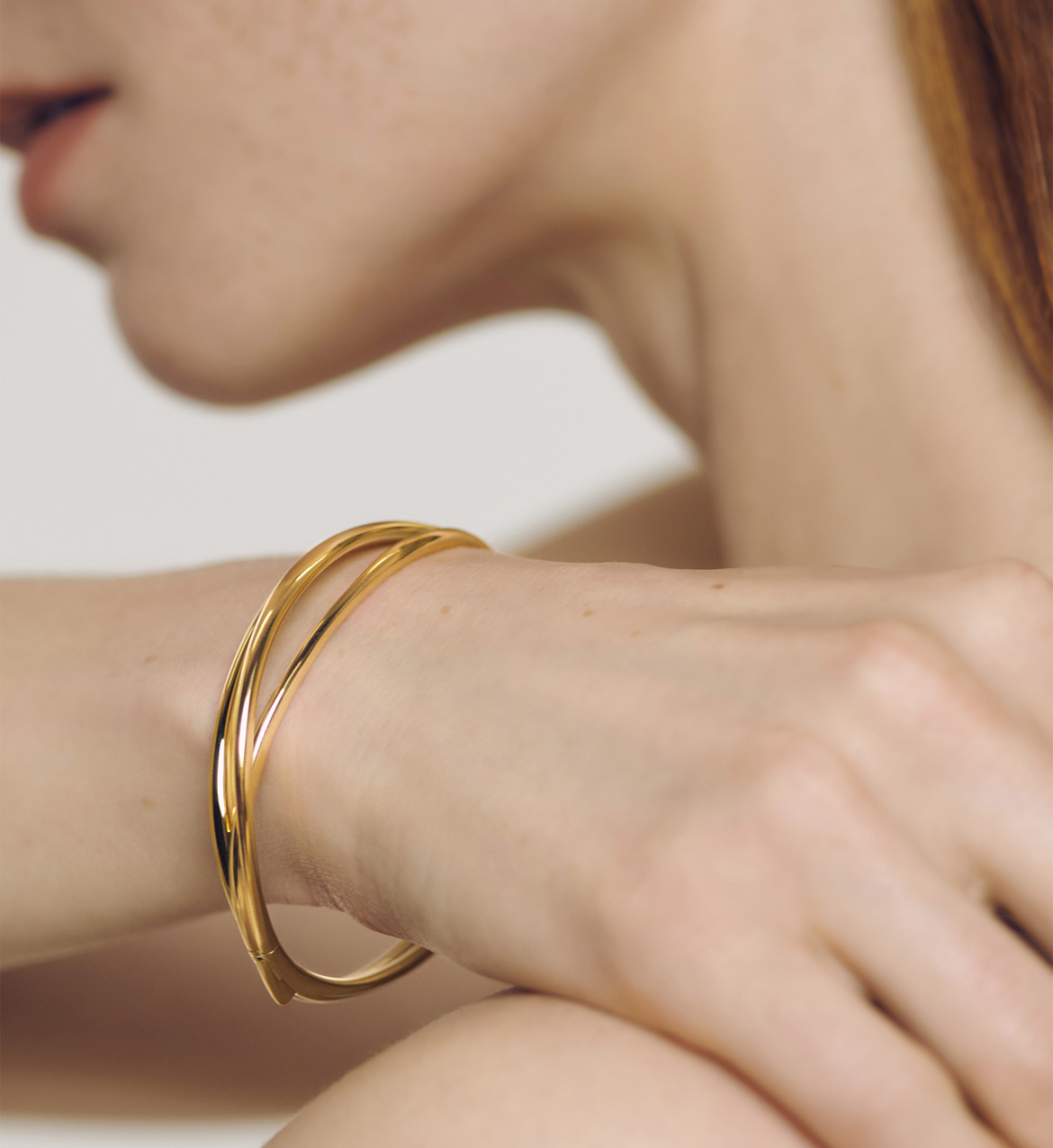 Nura Wrap Bangle in 18k Gold Vermeil on Sterling Silver | Jewellery by ...