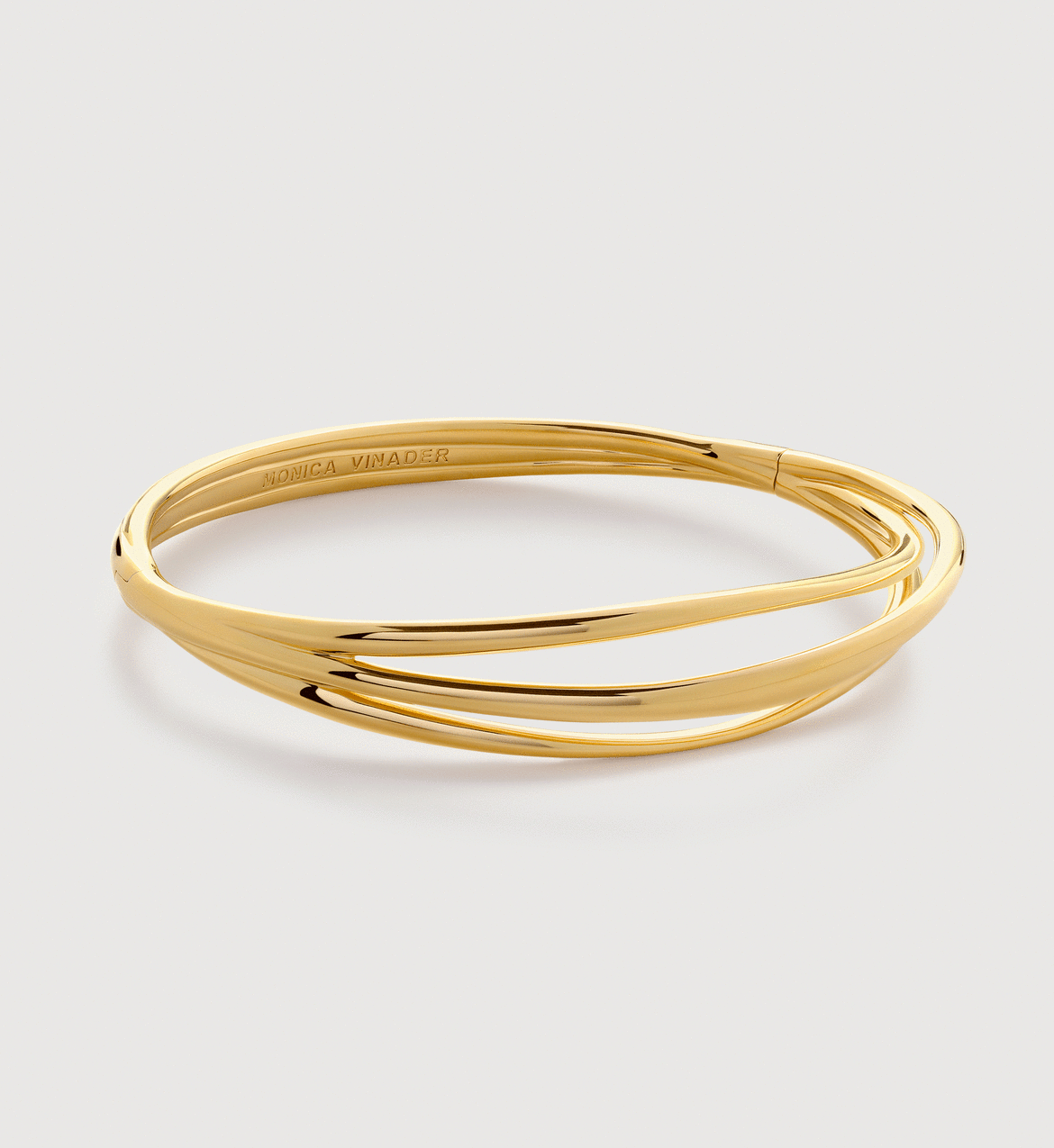 Nura Wrap Bangle in 18k Gold Vermeil on Sterling Silver | Jewellery by ...
