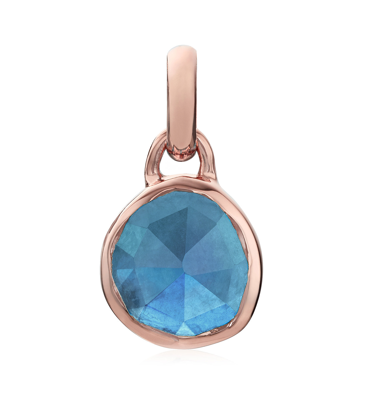 Siren Mini Bezel and Riva Diamond Pendant Charm Necklace Set - Kyanite ...