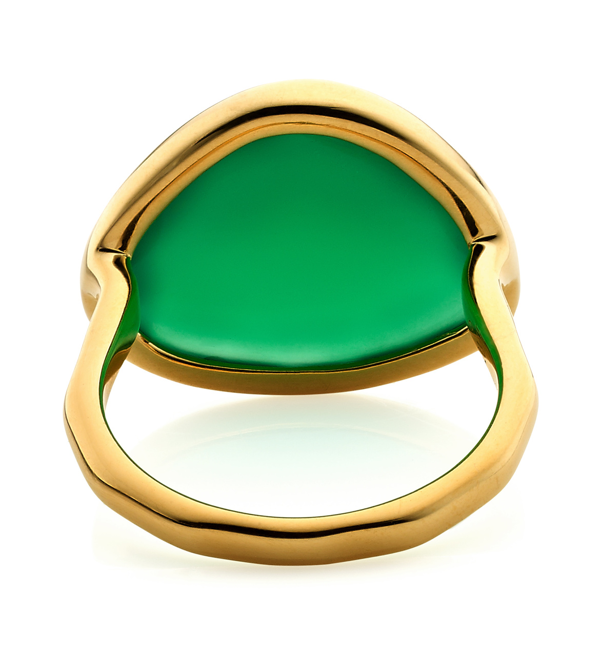 Siren Ring in 18ct Gold Vermeil on Sterling Silver and Green Onyx ...