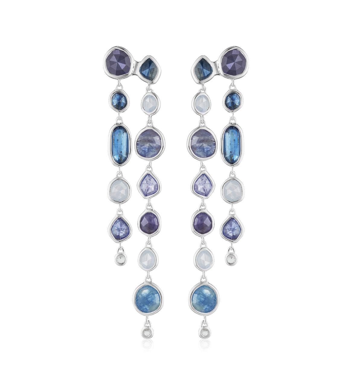 Siren Tonal Cocktail Earrings in Sterling Silver and Mix | Jewellery by ...