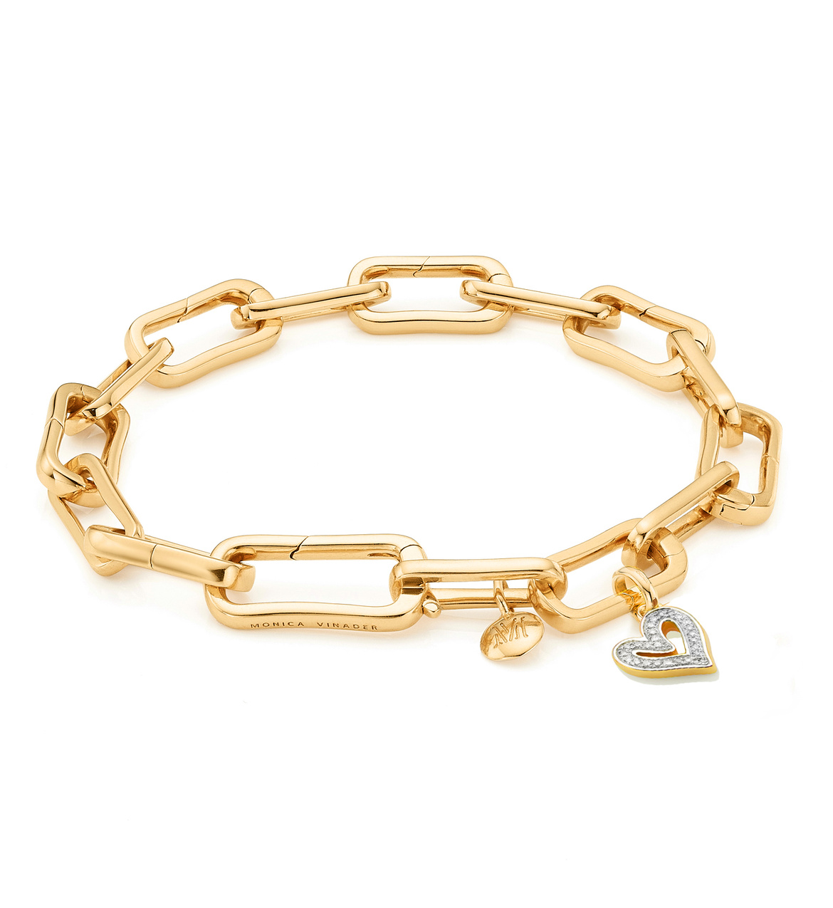 Alta Capture Charm Bracelet and Alphabet Diamond Pendant Charm Set ...