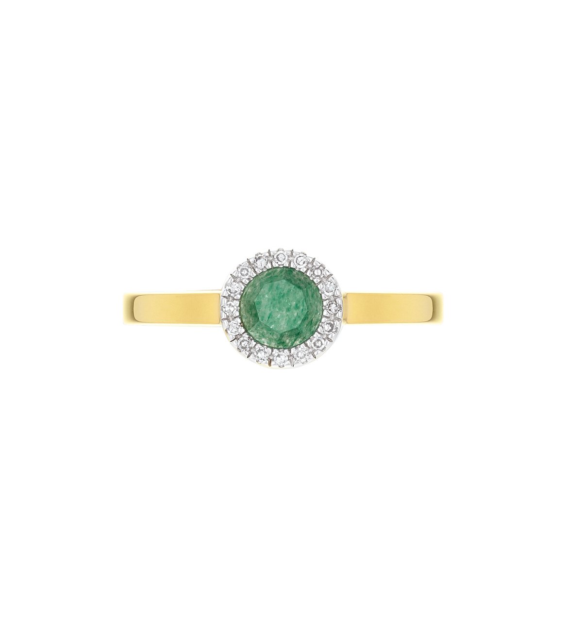 Naida Mini Circle Ring in 18ct Gold Vermeil On Sterling Silver and Green Aventurine | Jewellery ...