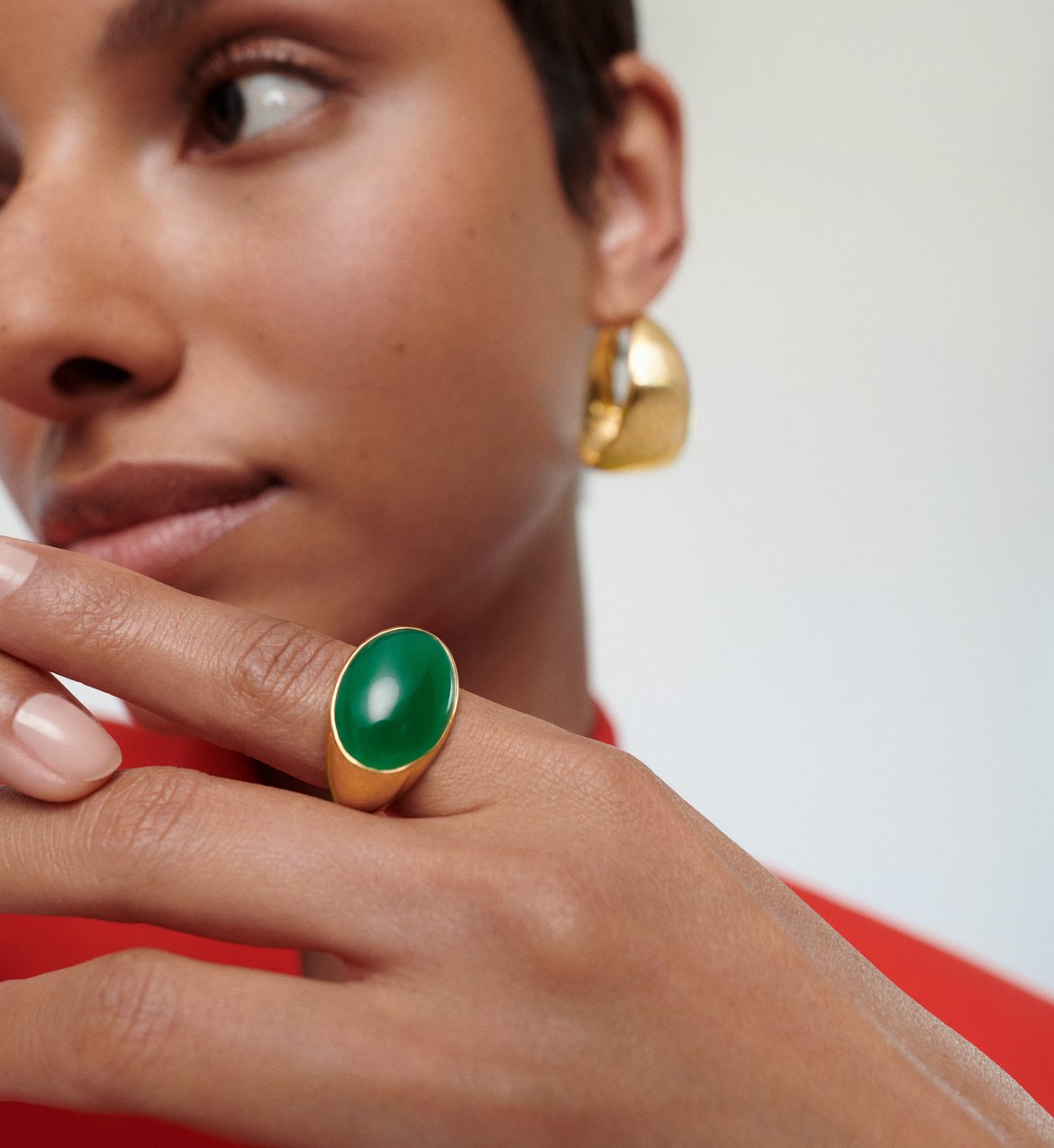 Kate Young Gemstone Ring in 18k Gold Vermeil on Sterling Silver and ...