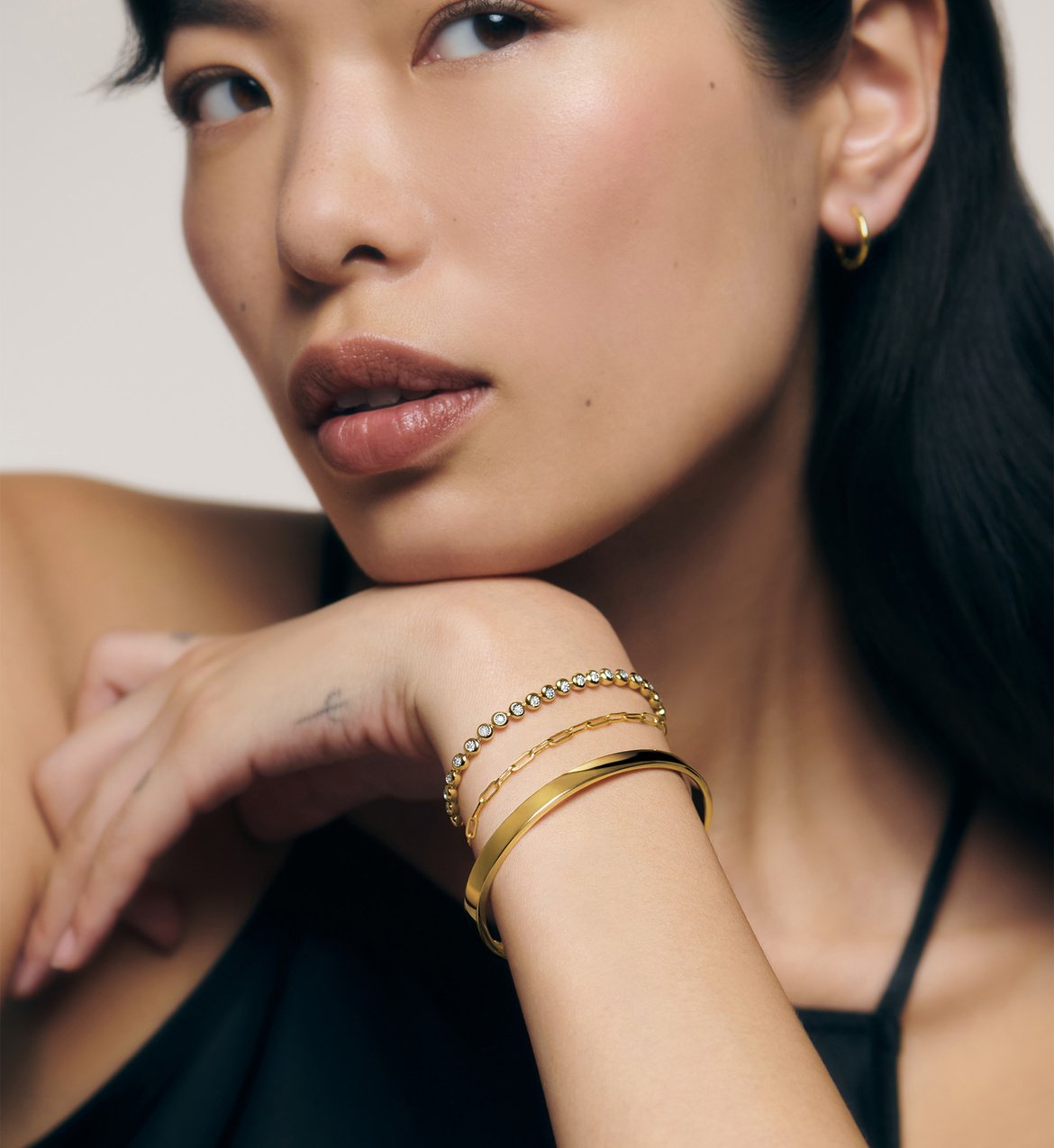 Essential Bangle in 18k Gold Vermeil on Sterling Silver | Jewellery by Monica Vinader