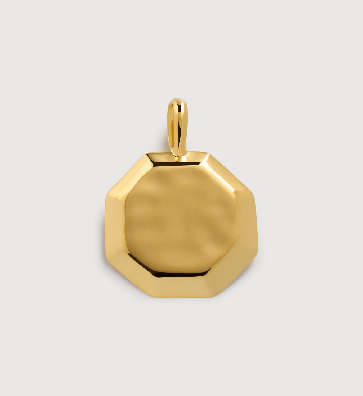 Octagonal Pendant in 18k Gold Vermeil on Sterling Silver | Jewellery by ...