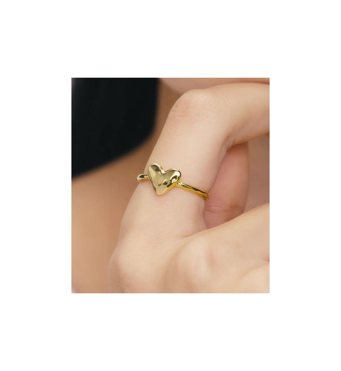 Heart Stacking Ring in 18k Gold Vermeil on Sterling Silver | Jewellery by Monica Vinader