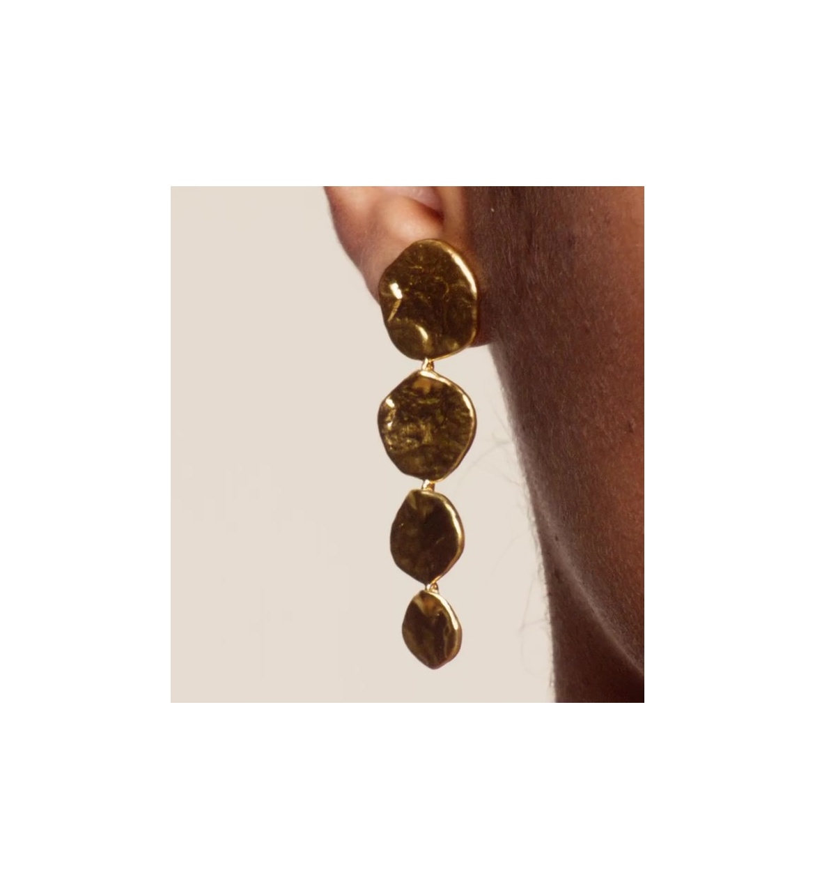 Capri Disc Cocktail Earrings in 18k Gold Vermeil on Sterling Silver ...