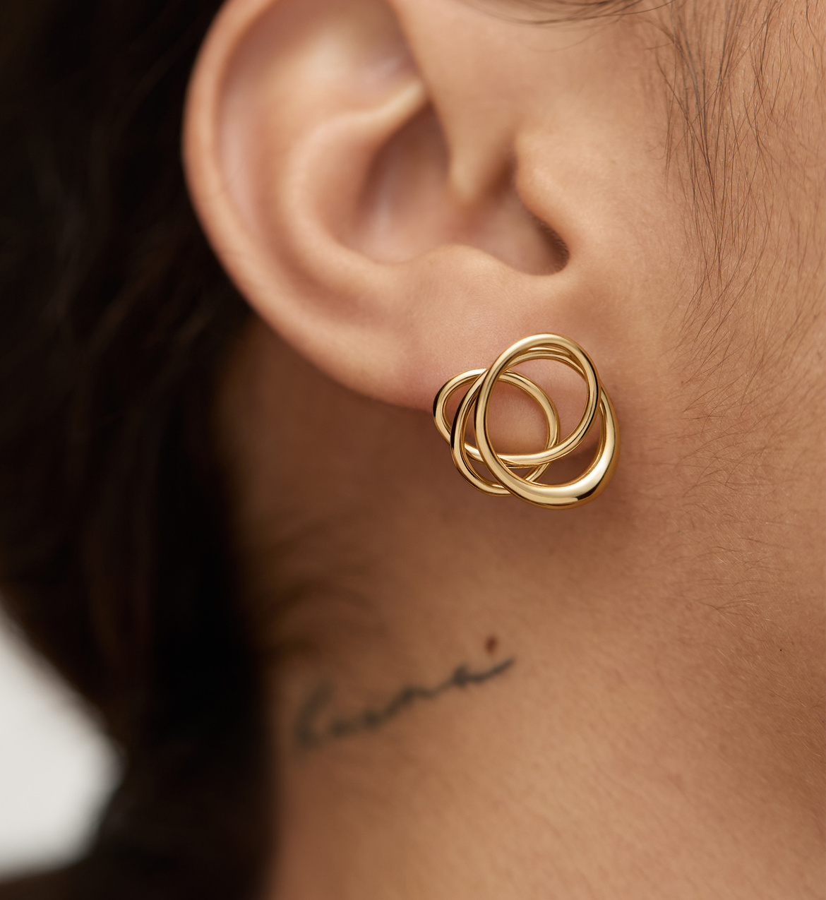 Nura Wrap Stud Earrings in 18k Gold Vermeil on Sterling Silver ...