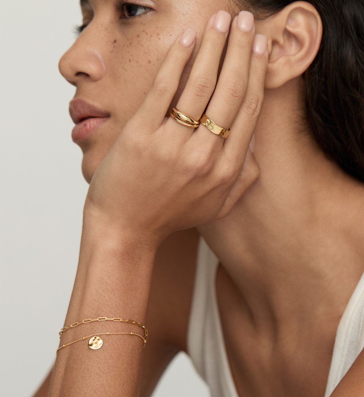 Siren Muse Disc Chain Bracelet in Sterling Silver | Jewellery by Monica ...