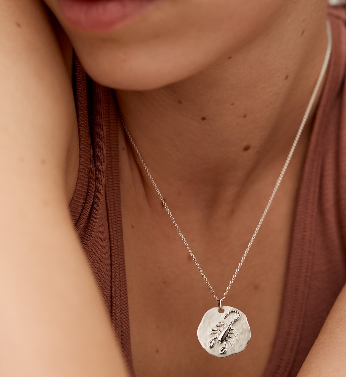 Scorpio Zodiac Chain Necklace in Sterling Silver | Jewellery by Monica ...